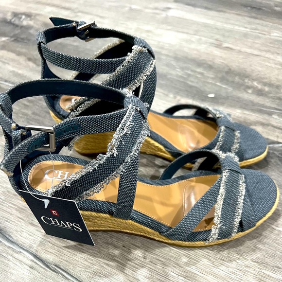 Chaps | Shoes | Chaps Denim Wedges | Poshmark